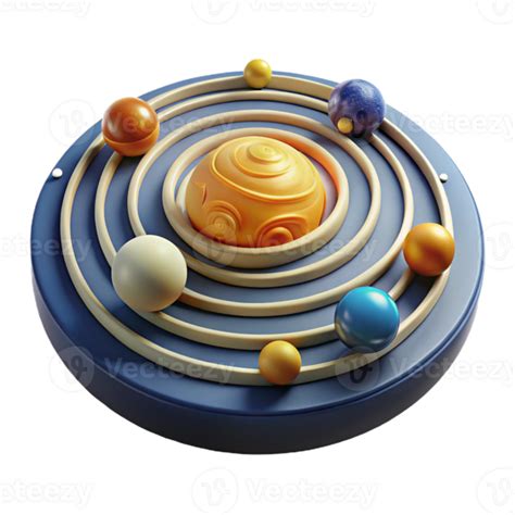 Magnificent Classic Celestial Orbits A 3d Planetary Model Premium 56595487 Png
