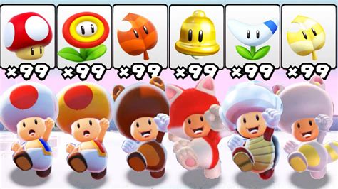 Super Mario 3d World All New Toad Powerups Youtube