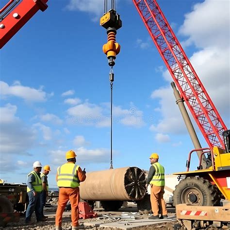 A Hydraulic Lifting Tool In Action Raising A Heavy Object Surrounded By