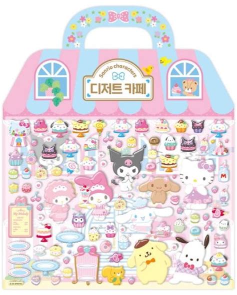 산리오캐릭터즈 입체가방스티커 디저트카페 Gimssine