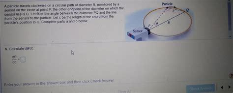 Solved Particle A Particle Travels Clockwise On A Circular Chegg