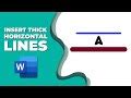 How To Insert A Thick Horizontal Line In Word The Graphic Home
