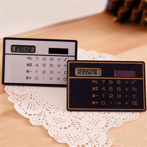 PCs Mini Calculator Ultra Thin Credit Card Sized Grandado