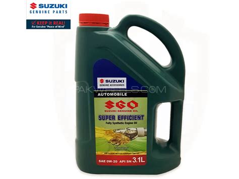 Buy Suzuki Genuine Oil - Super Efficient 0W20 SN Engine Oil - SGO - 3 ...