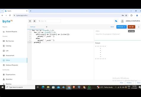 Chathurya Addala On Linkedin Here Is The Day 9 Pattern Code Using Python Qis Bytexl