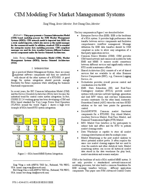 cim modeling for market management systems pdf service oriented