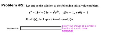 Solved Problem Let Y T Be The Solution To The Following Chegg Com
