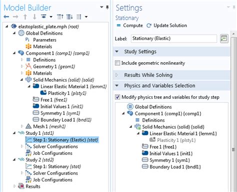 在 Comsol 中自动完成物理场选择和研究