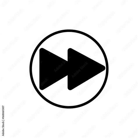 Forward Music Player Button Linear Vector Icon Stock Vector Adobe Stock