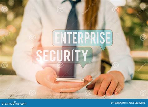 Word Writing Text Enterprise Security Business Concept For Decreasing The Risk Of Unauthorized