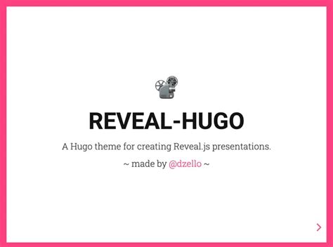 Reveal Hugo By Joshed Io A Hugo Template Built At Lightspeed