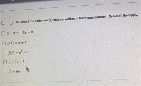 solved 16 select the statement s that are written in