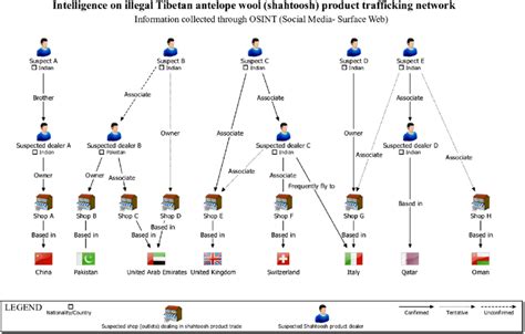 Representative Network Chart For Illegal Tibetan Antelope Wool And Download Scientific Diagram