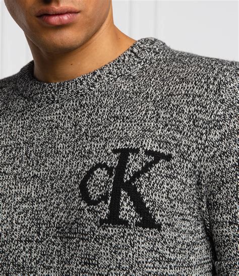Sweater Regular Fit With Addition Of Wool Calvin Klein Jeans Gray