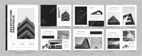 Premium Vector Architecture And Interior Portfolio Design A4 Standard Size Portfolio Template