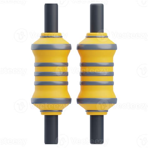 3d Yellow Electrical Resistor Pair Illustration 51797706 Png