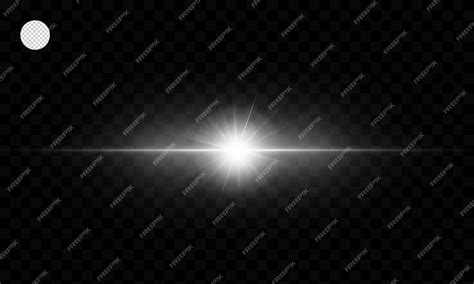 투명에 고립 된 렌즈 플레어 그림 빛나는 불꽃 조명 효과 프리미엄 Psd 파일
