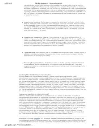 Internationalization I N Primer Solving Coding Issues Equals Competitive Advantage In