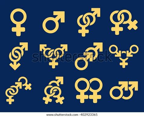 Sexual Relation Symbols Vector Icon Set Stock Vector Royalty Free Shutterstock