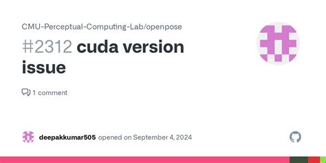 Cuda Version Issue · Issue 2312 · Cmu Perceptual Computing Labopenpose · Github