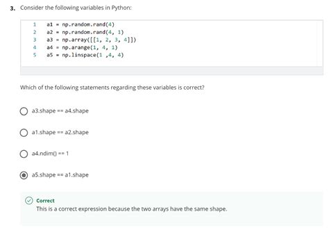 Solved Consider The Following Variables In Python Chegg