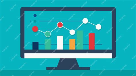 premium vector a closeup of a computer screen showing a graph with data points evidence of how