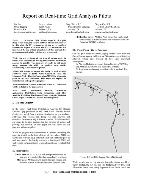Pdf Report On Real Time Grid Analysis Pilots