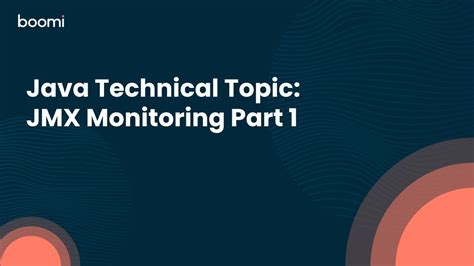 Java Technical Topic Jmx Monitoring Part 1 Youtube