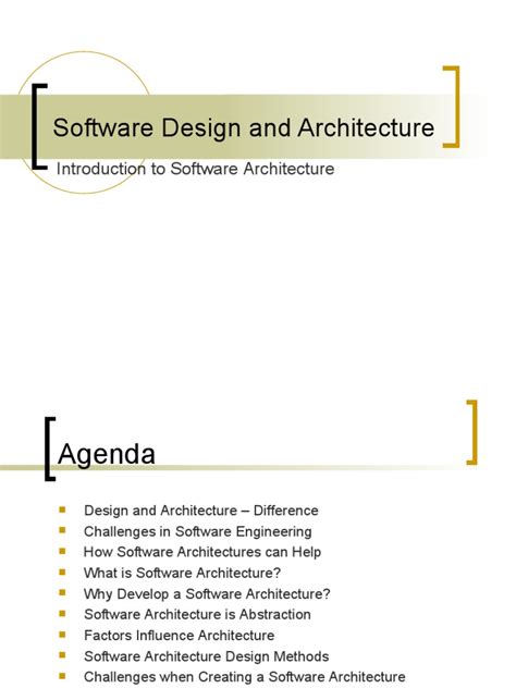 lec 01 introduction to the software architecture pdf software