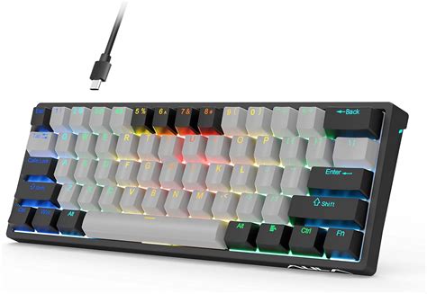 Amazon.com: AULA 60 Percent Wired Mechanical Gaming Keyboard, 29 RGB ...