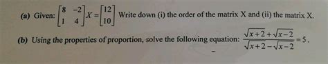 A Given Left Begin Array L 2 4 End Array Right X Left Begin Array C