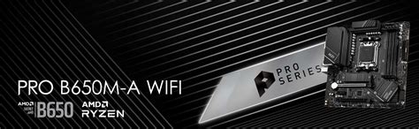 MSI PRO B650M-A WIFI AM5 AMD B650 SATA 6Gb/s DDR5 Ryzen 7000 Micro ATX ...