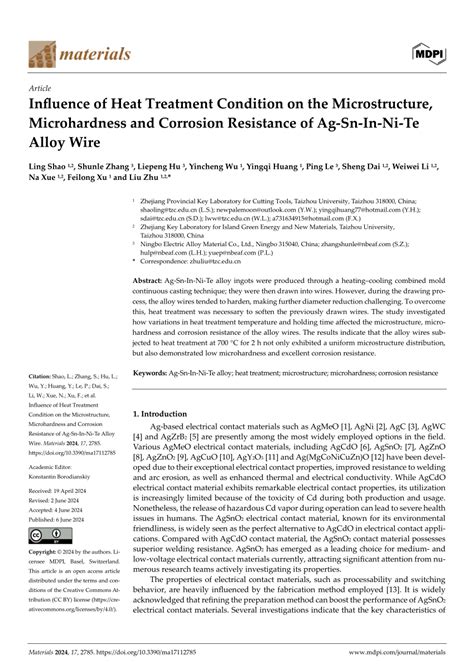 Pdf Influence Of Heat Treatment Condition On The Microstructure Microhardness And Corrosion