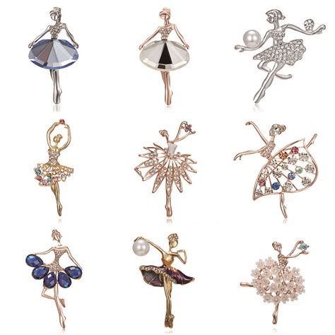 Badu Bg Сладки танцуващи момичета Балетни спортни брошки за жени