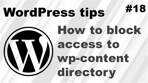 How To Block Access To The Wp Content Uploads Folder Youtube