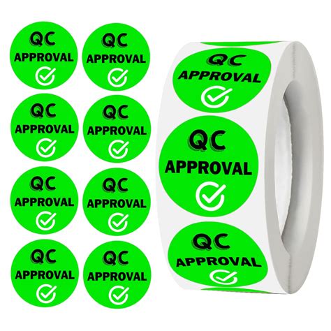 buy 1 inch qc approval labels green inventory quality control stickers