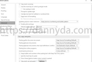 How To Remove Hide Ctrl Paste Options Button From Microsoft Word