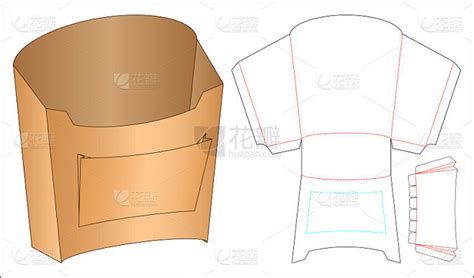 包装盒模切模板设计。三维模型