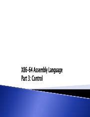 M X Assembly Language Part Pdf CSE X Assembly Language Part Control Control
