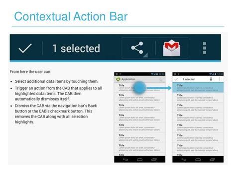 contextual action bar