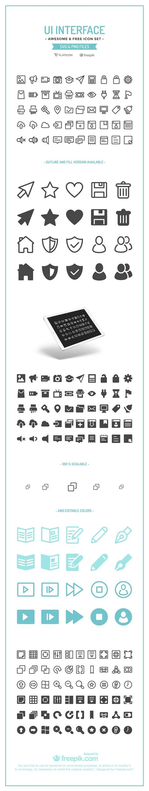 Free Ui Interface Icon Set 100 Icons In Png And Svg