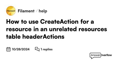 How To Use Createaction For A Resource In An Unrelated Resources Table