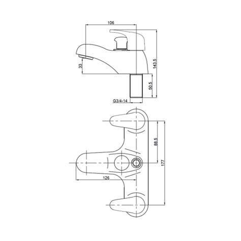 Deva Adore Bath Shower Mixer Adore106 Deck Mounted Chrome