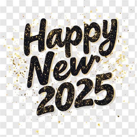 금색 색종이가 있는 축제 2025 타이포그래피 새해 복 많이 받으세요 2025 금색 색종이 조각 반짝이 디자인 Png 일러스트 및 이미지 에 대한 무료 다운로드