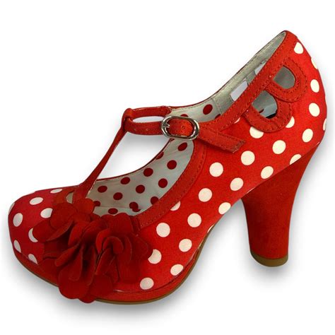 Valerie Wide Fit Red Spot Ruby Shoo
