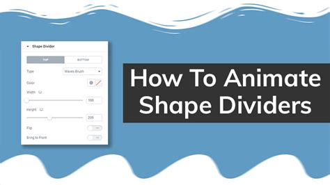 How To Animate Shape Dividers