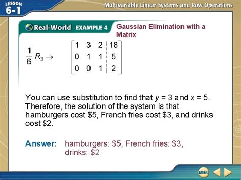 Lesson 6 1 Multivariable Linear Systems And Row