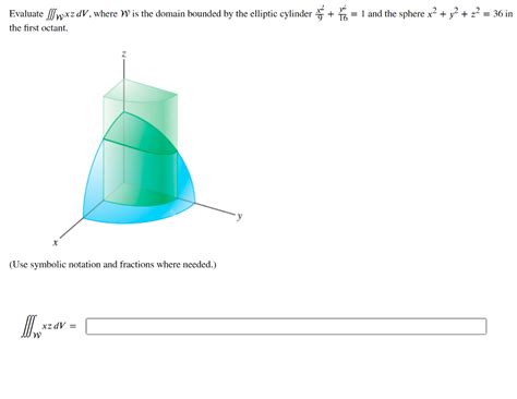 Solved Evaluate ∭wxzdv Where W Is The Domain Bounded By The