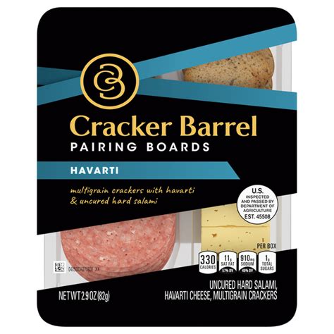 Save On Cracker Barrel Pairing Boards Havarti Multigrain Crackers Order