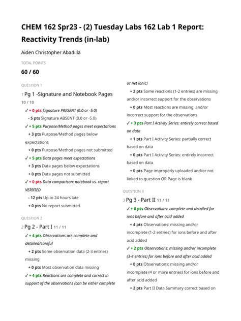 Chem 162 Lab Report Pdf Ion Materials